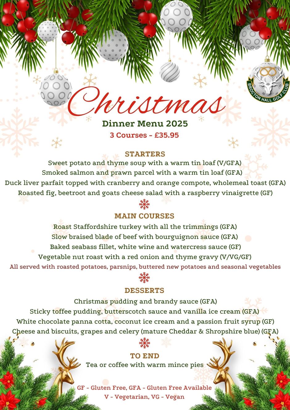 Christmas Menus 2025 :: Christmas Menus 2025